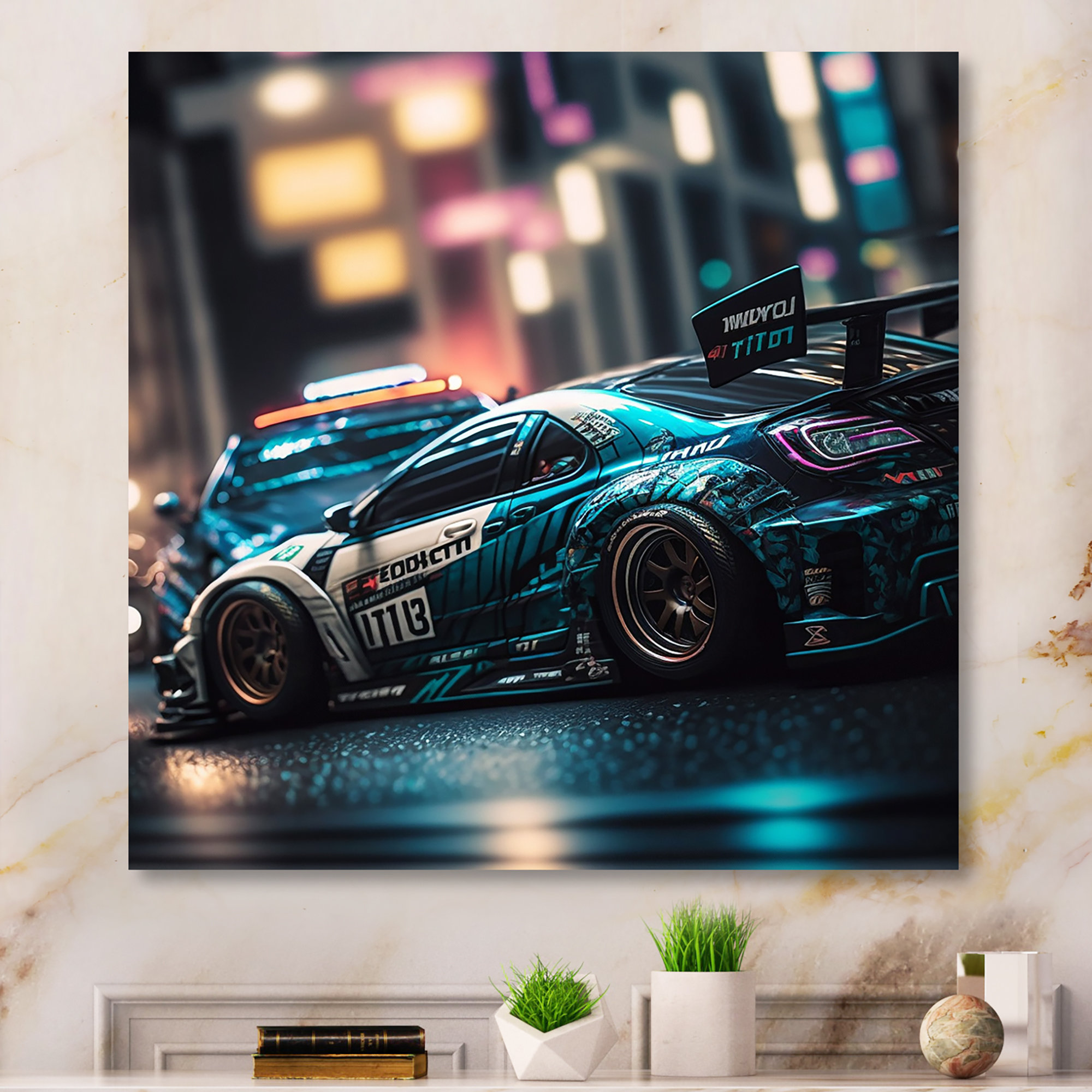 Ebern Designs Tunning Car Drifting in Toyko II - Wrapped Canvas ...