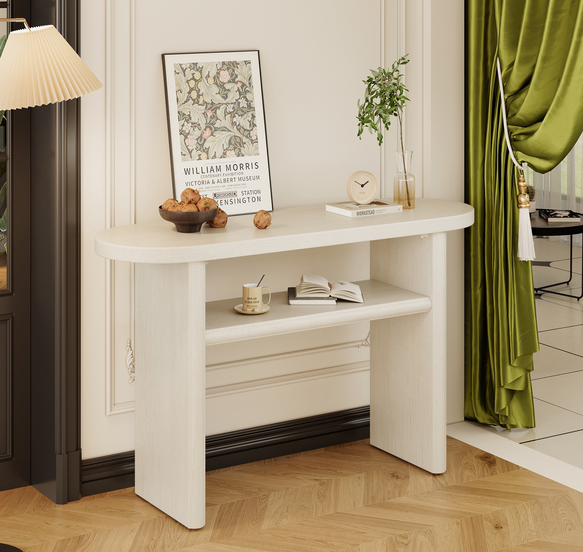 Ivy Bronx TREXM Elegant Minimalist Console Table with Rounded Edges and ...