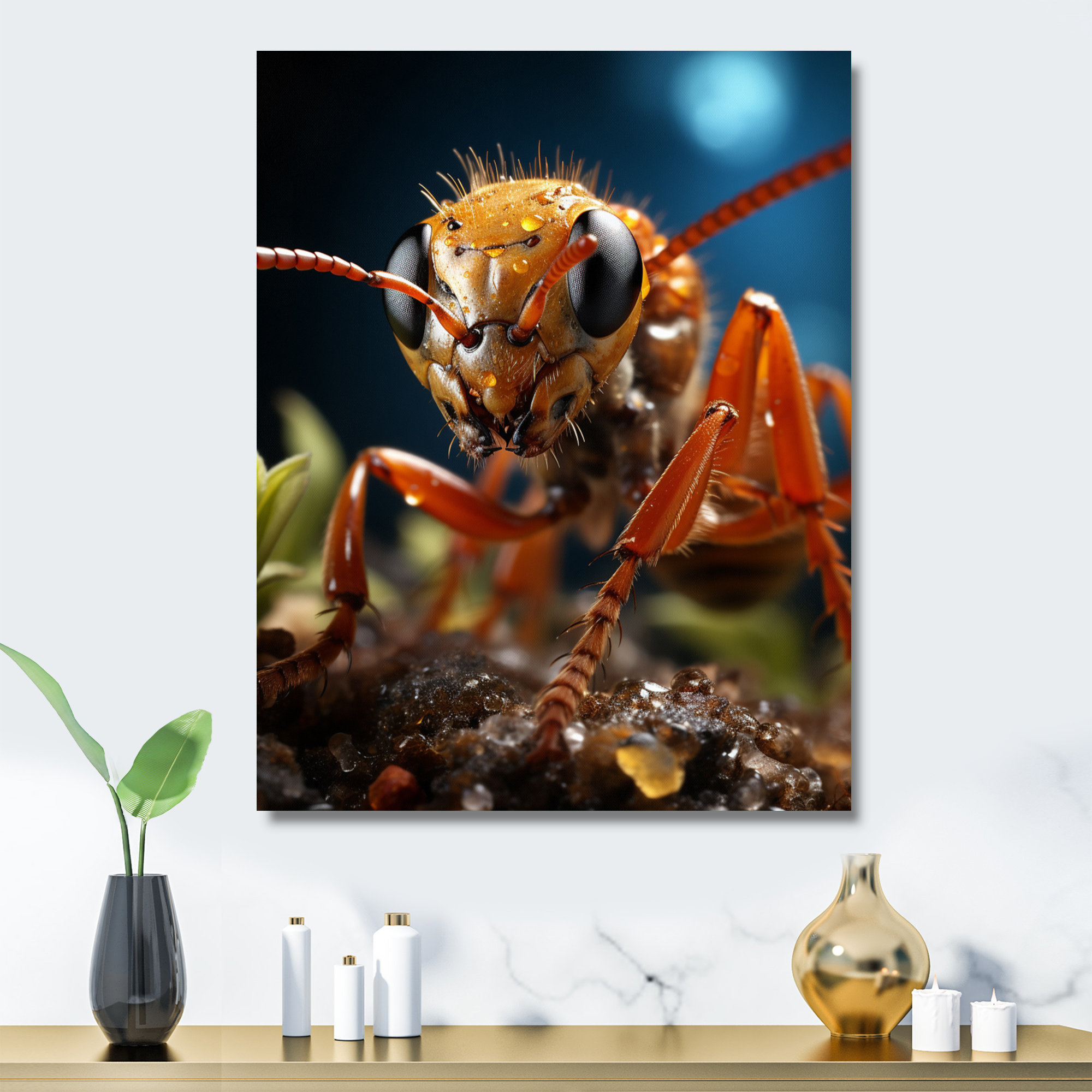 Hokku Designs Ant Delicate Explorer III - Animals Ant Metal Wall Art ...