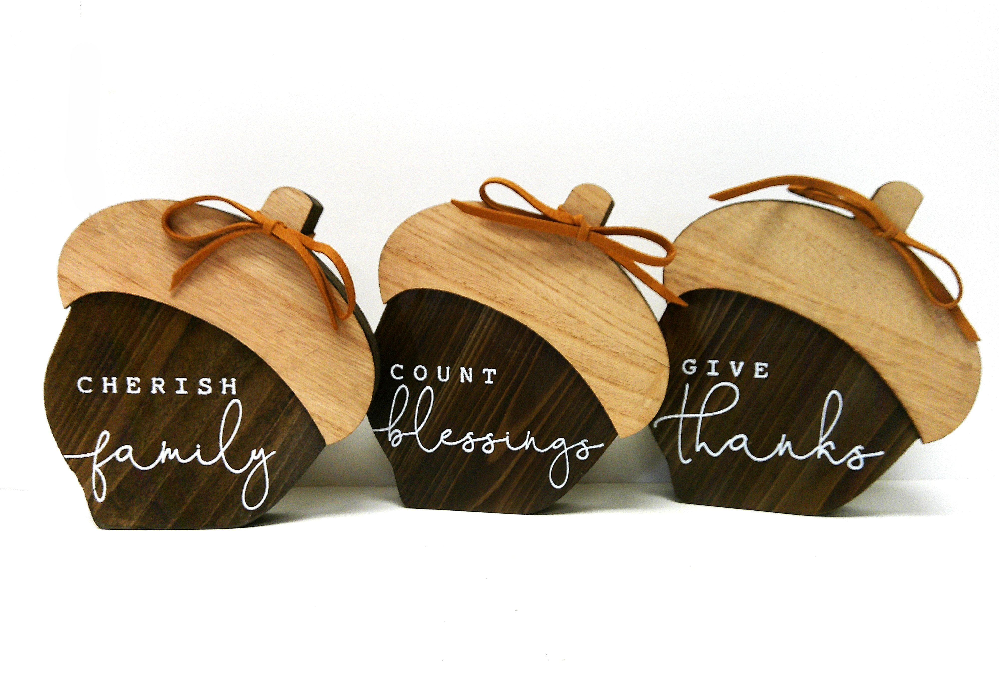 August Grove® Table Décor - 3 Acorns | Wayfair
