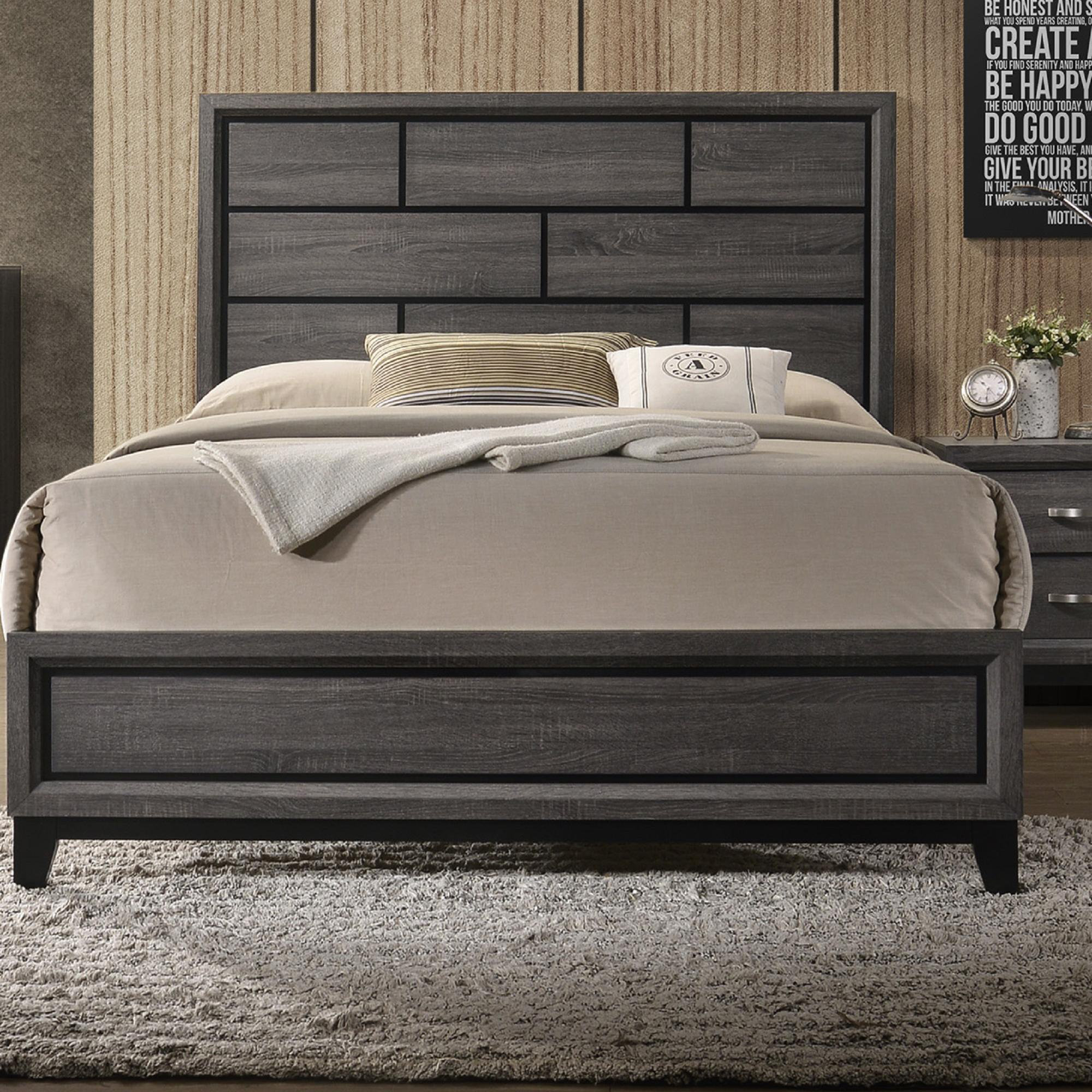 Red Barrel Studio® Panel Low-profile Bed Geometric Design Wooden | Wayfair