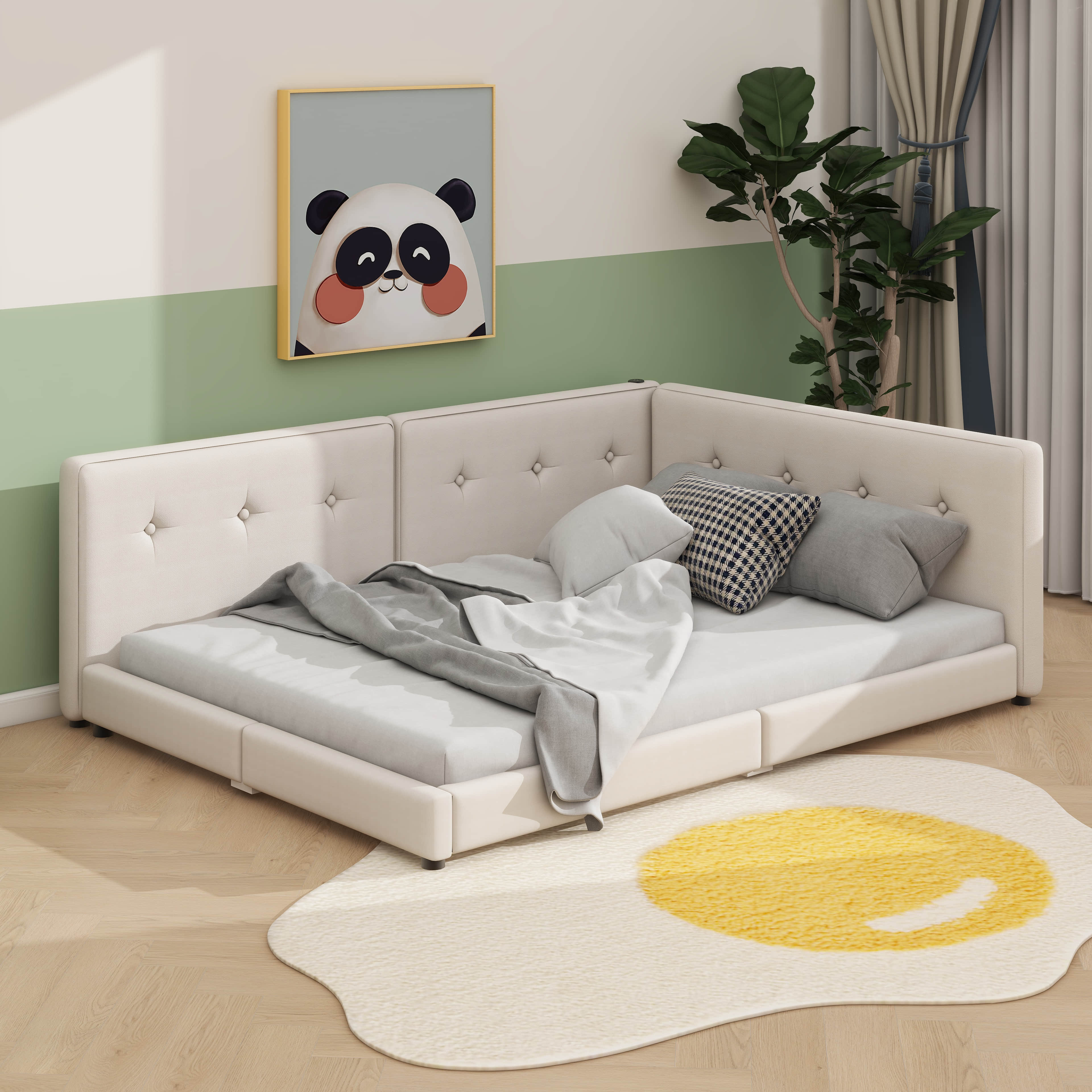 Latitude Run® Upholstered Platform Bed With USB Ports | Wayfair