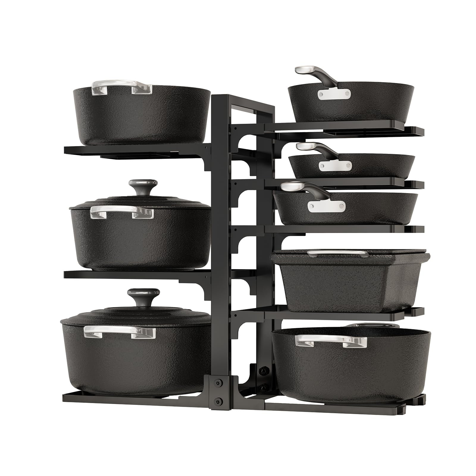 Latitude Run® Adjustable Eight-Layer Pots And Pans Storage Rack Under ...