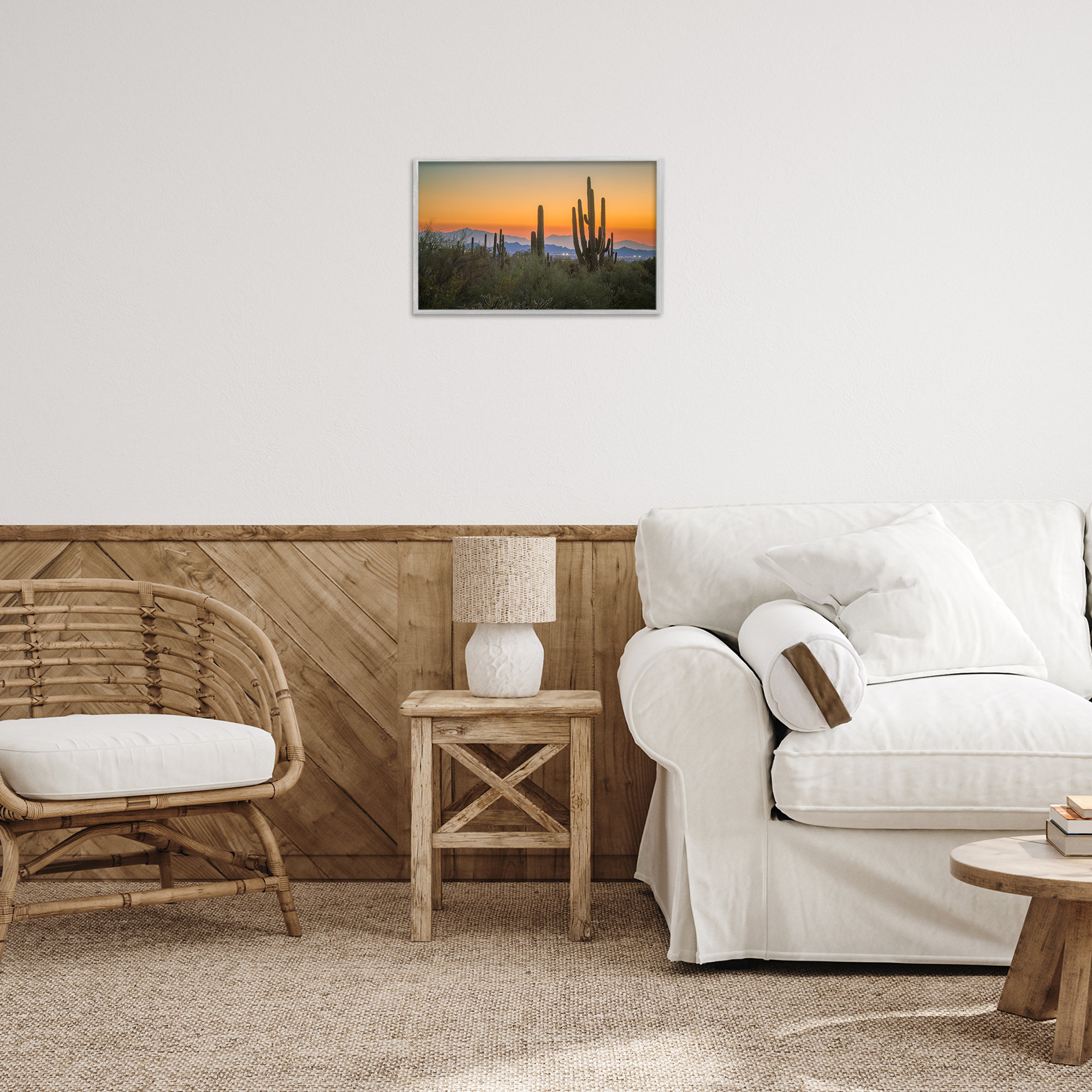 Ophelia & Co. Looming Cacti Sunset Giclee Art by Marty Hulsebos | Wayfair
