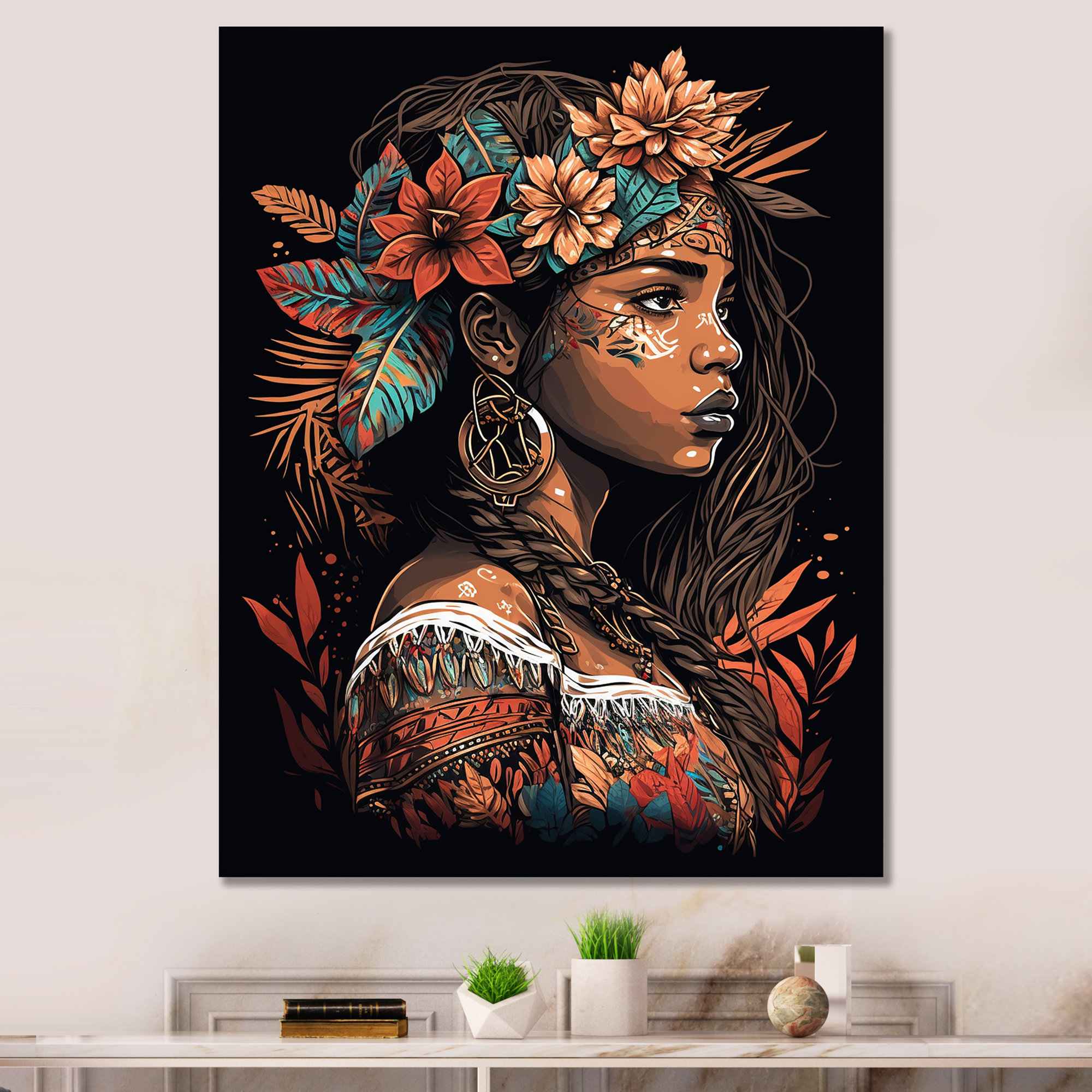 Bungalow Rose Portrait Of A Bohemian Woman VI On Canvas Print | Wayfair