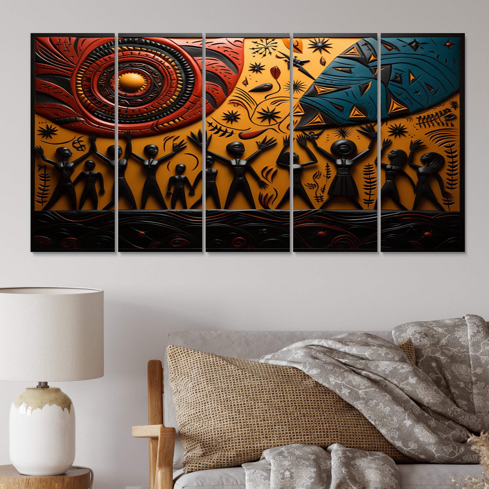 Design Art African Tribal Rhythms IX - African Tribes Metal Wall Decor ...