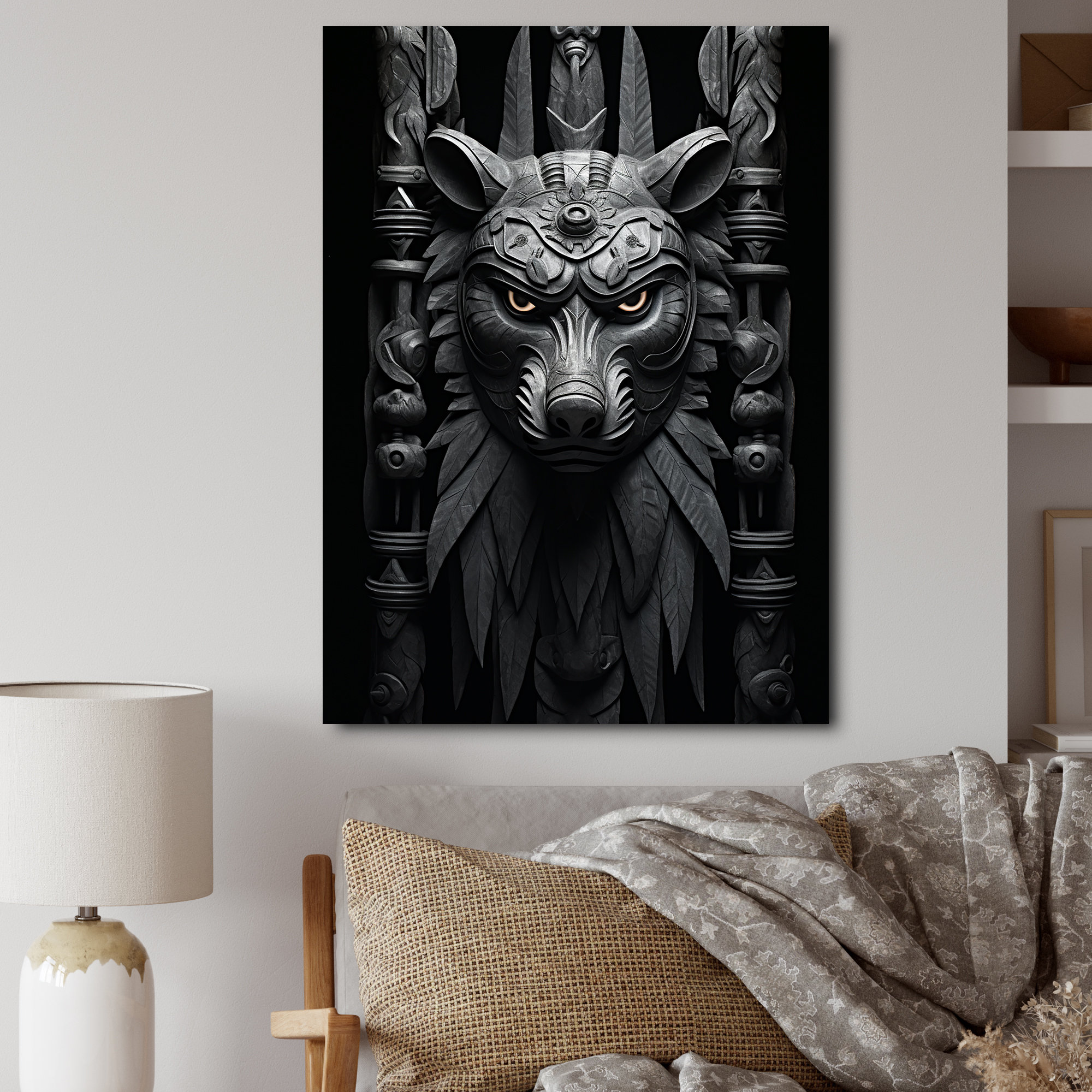 Loon Peak Native Art Spirit Animals Mask - Animals Wall Art Prints ...