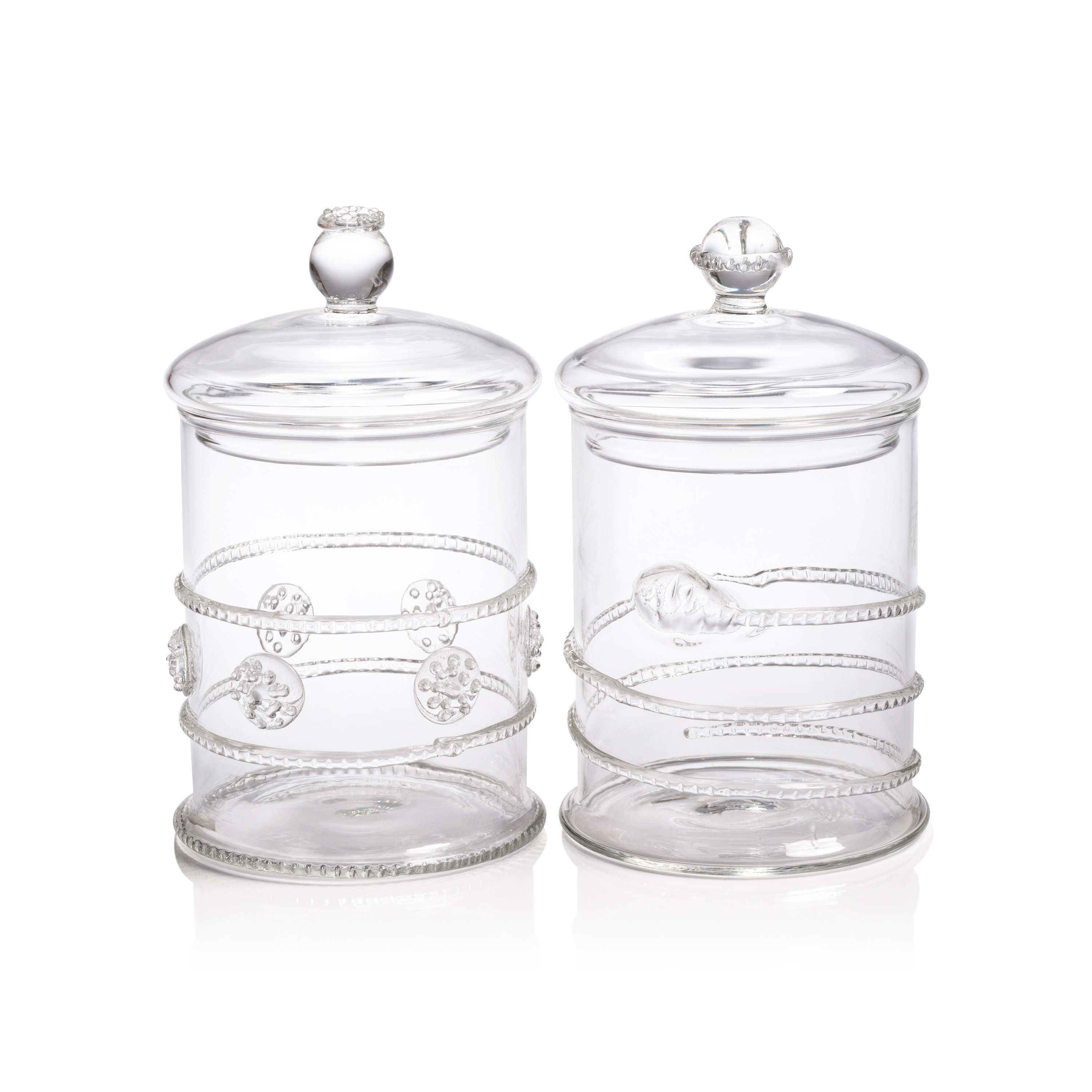 Lark Manor™ Juliet 2-Piece Assorted Set Lidded Glass Jars | Wayfair