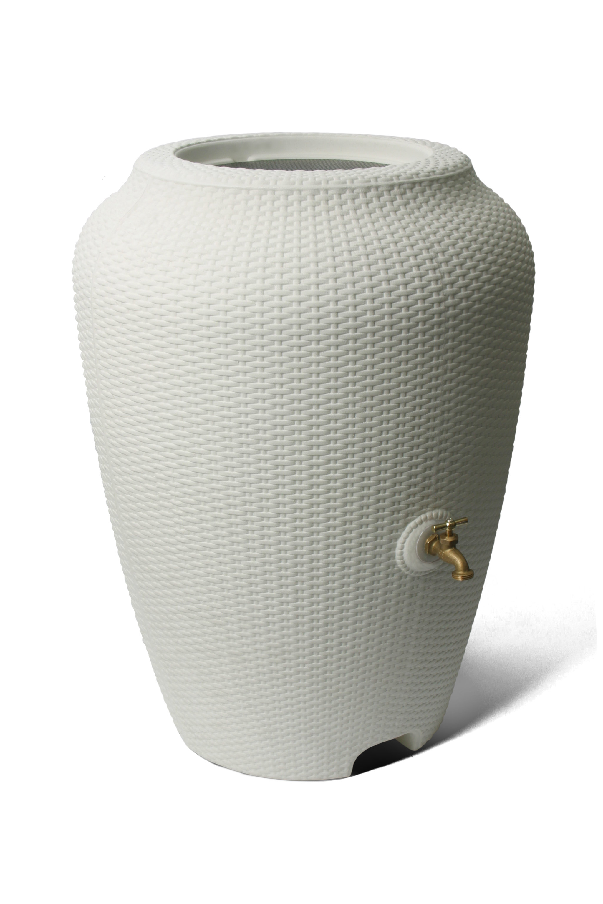 Algreen Wicker Texture 50 Gallon Rain Barrel for Water Storage ...