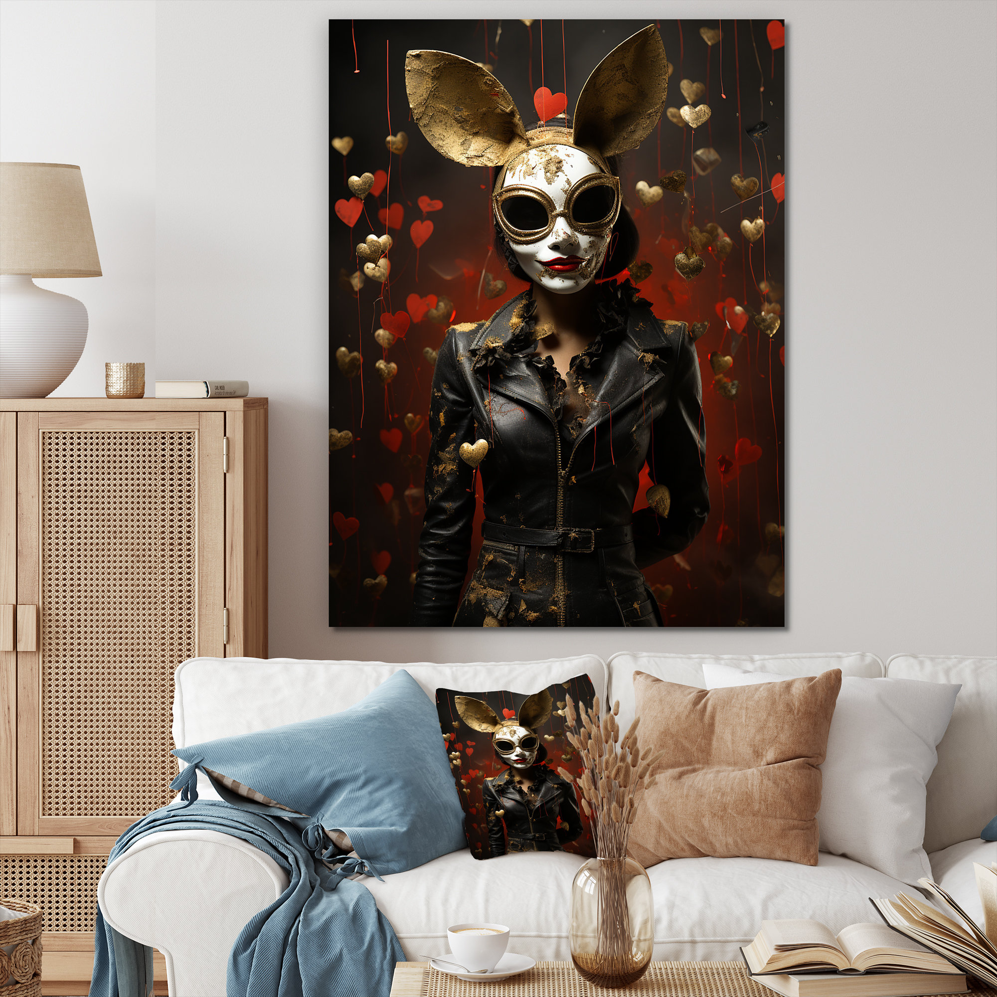 Design Art Bunny Bank Robber Street Art II - Abstract Wall Art Print ...