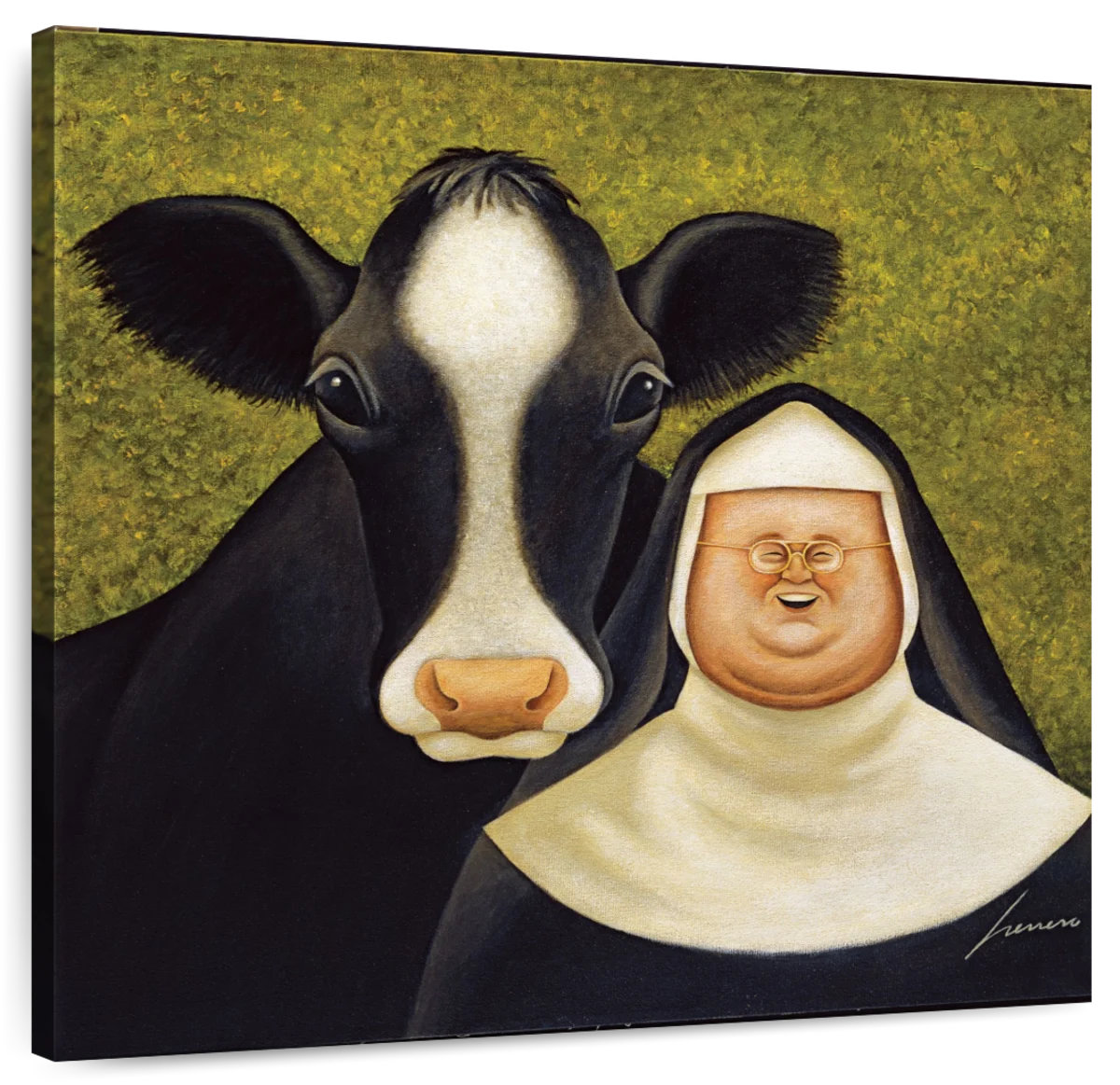 Elephant Stock The Nun And The Cow | Wayfair