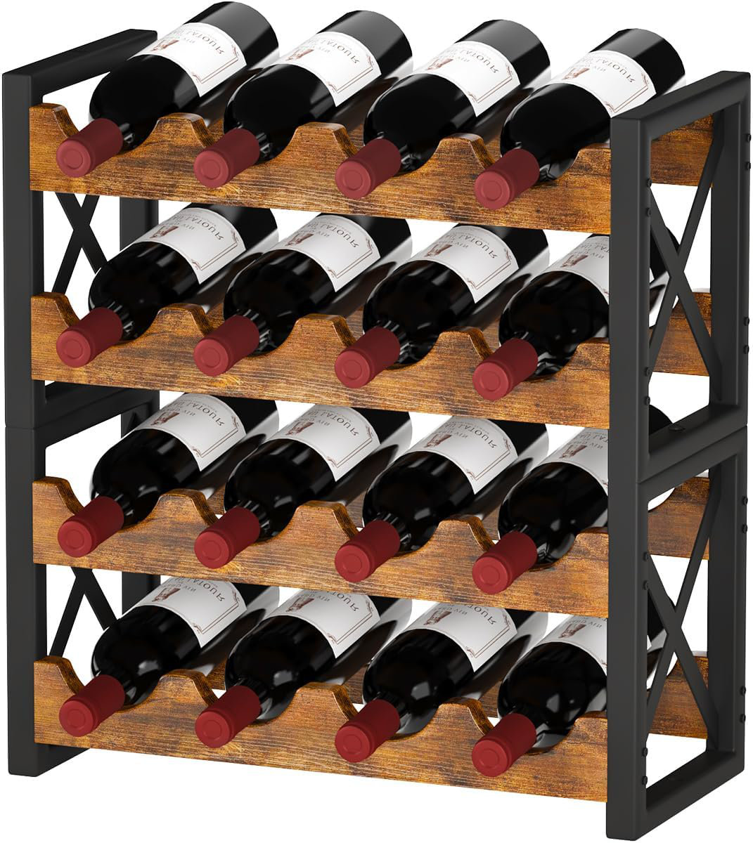 17 Stories 2-In-1 Wine Rack Countertop, Wooden Wine Rack Inserts For ...
