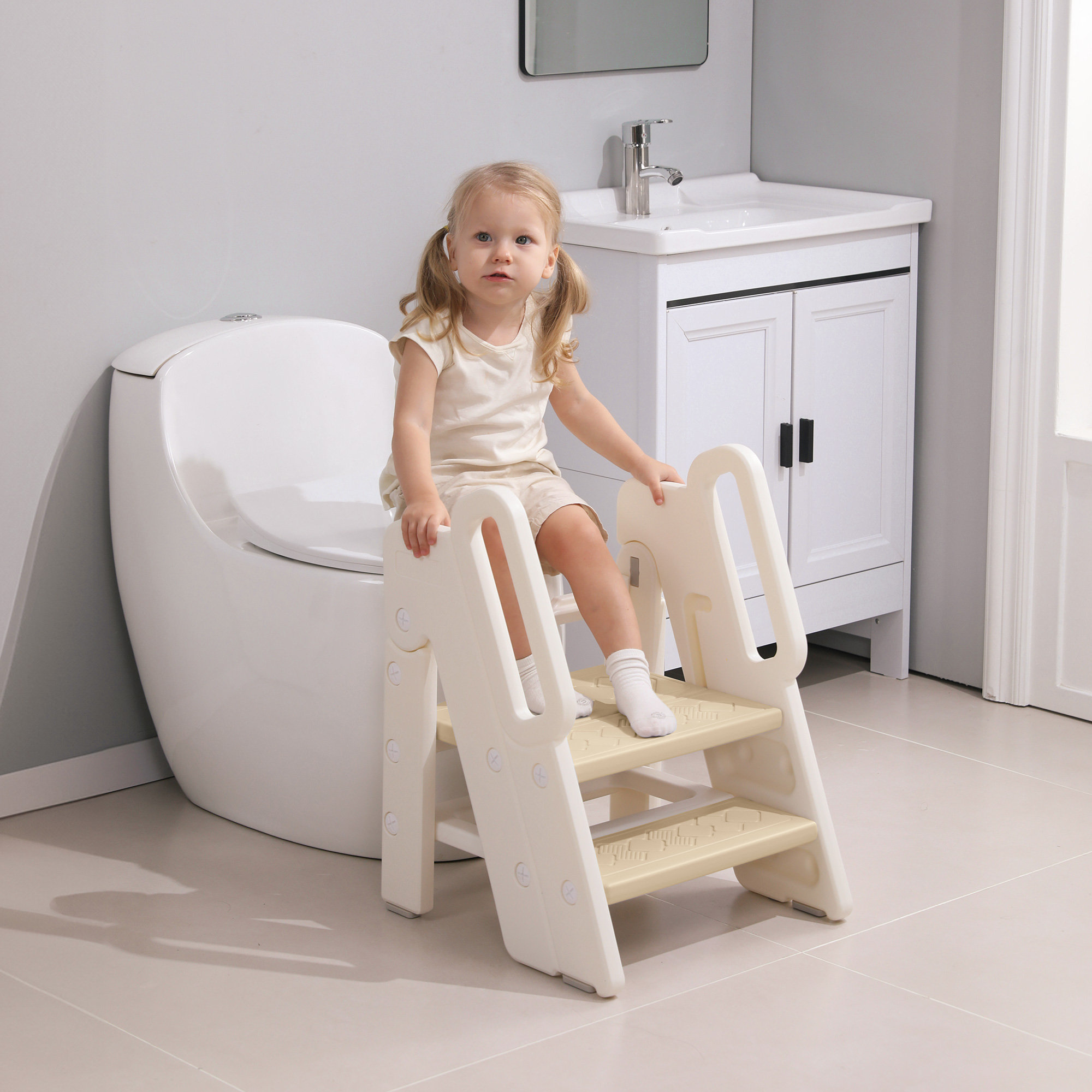 Isabelle & Max™ Foldable Kids Step Stool, 2-Step & 3-Step Adjustable ...