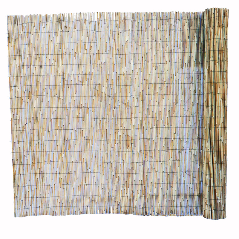 Backyard X-Scapes 6 ft. H x 16 ft. W Natural Jumbo Reed Fence ...