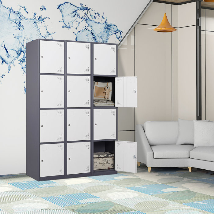 Steelcube Metal 4 - Tier 15'' Gym Locker with Key & Reviews | Wayfair