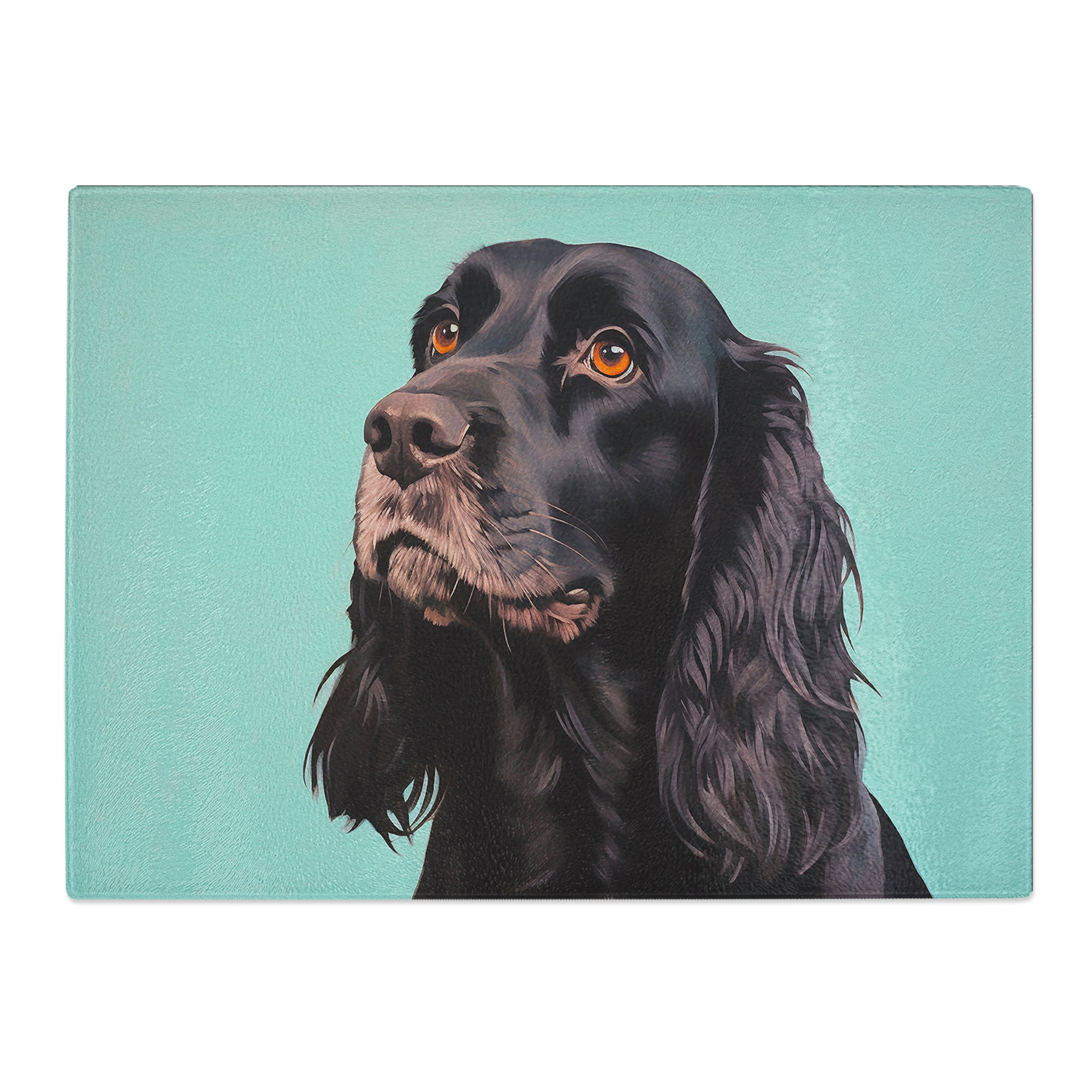 Metro Lane Cocker Spaniel Minimalism Glass Chopping Board | Wayfair.co.uk