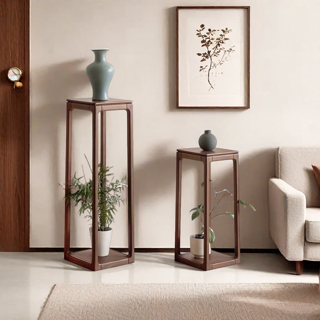 Zhang's SereneLodge All - Solid - Wood Plant Stand: Traditional | Wayfair