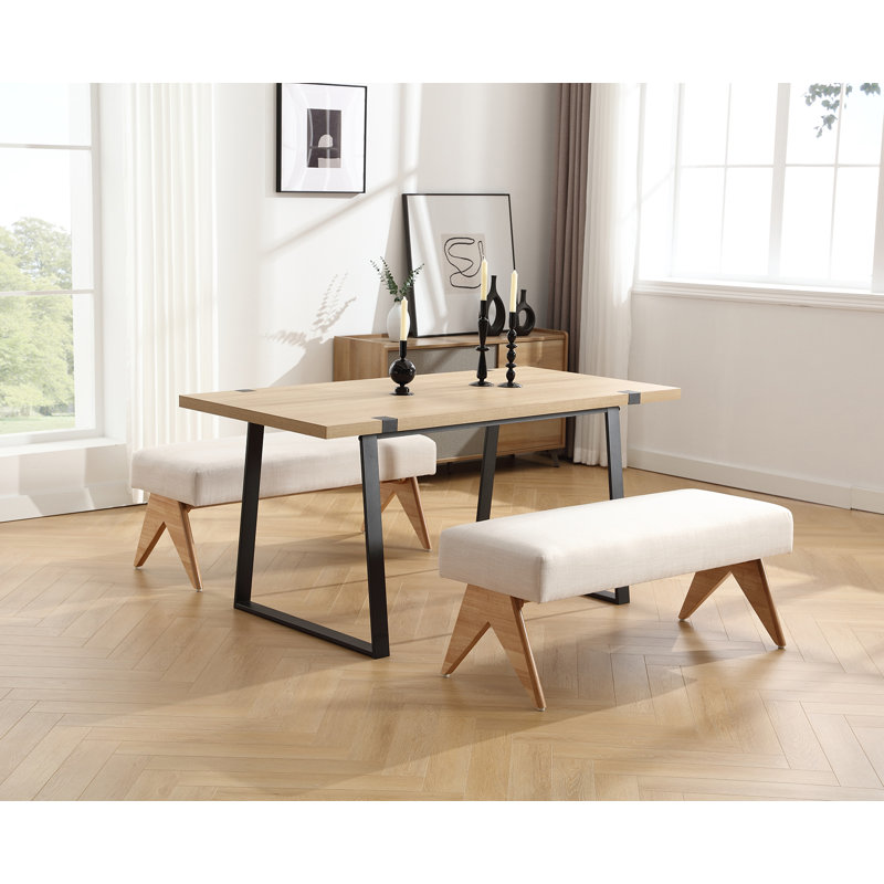 Latitude Run® Logyn Linen Upholstered Bench | Wayfair