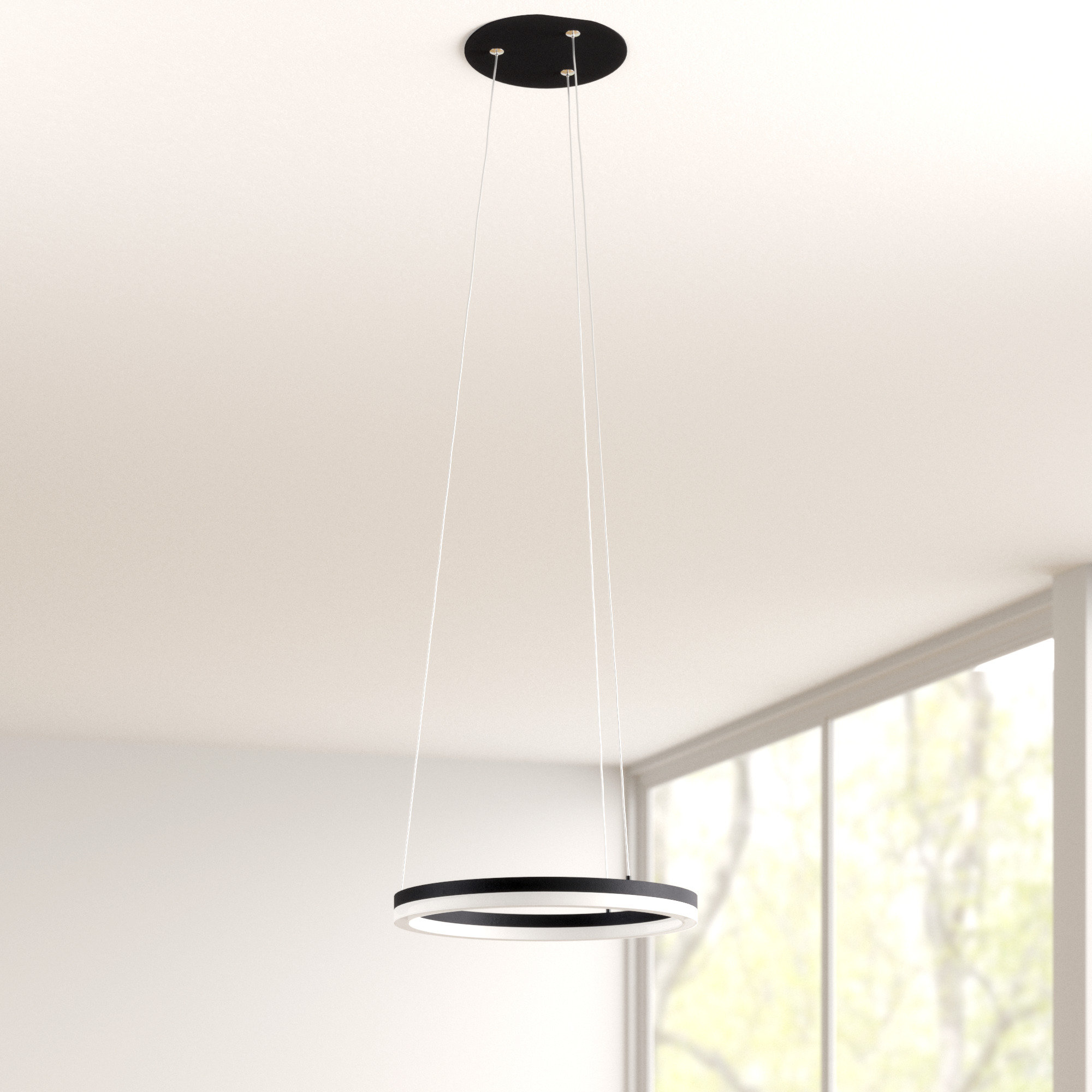 Zipcode Design Karev 1-Light Geometric LED Chandelier & Reviews ...