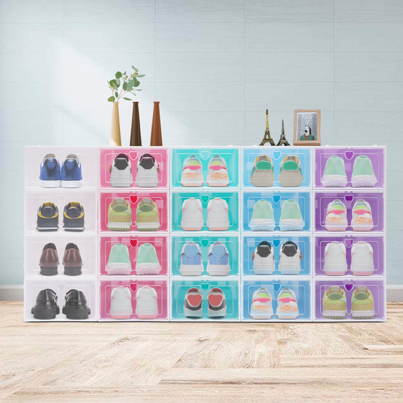 Rebrilliant Stackable Shoes Storage Box & Reviews | Wayfair