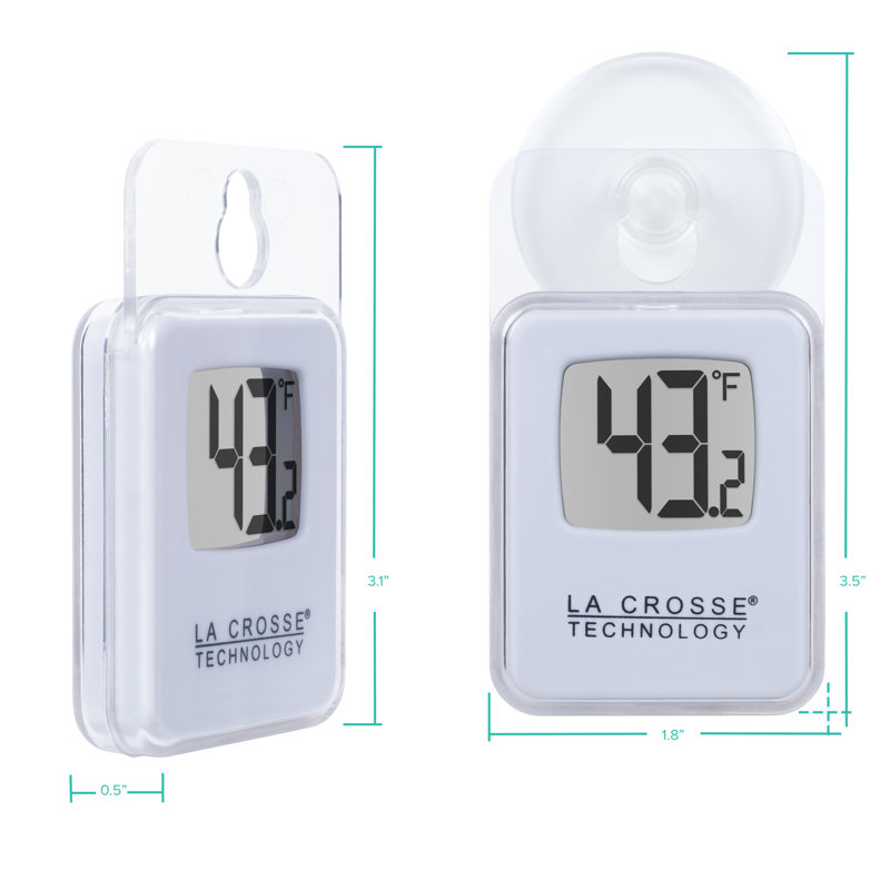 La Crosse Technology Instant-Read Outdoor Digital Window Thermometer ...
