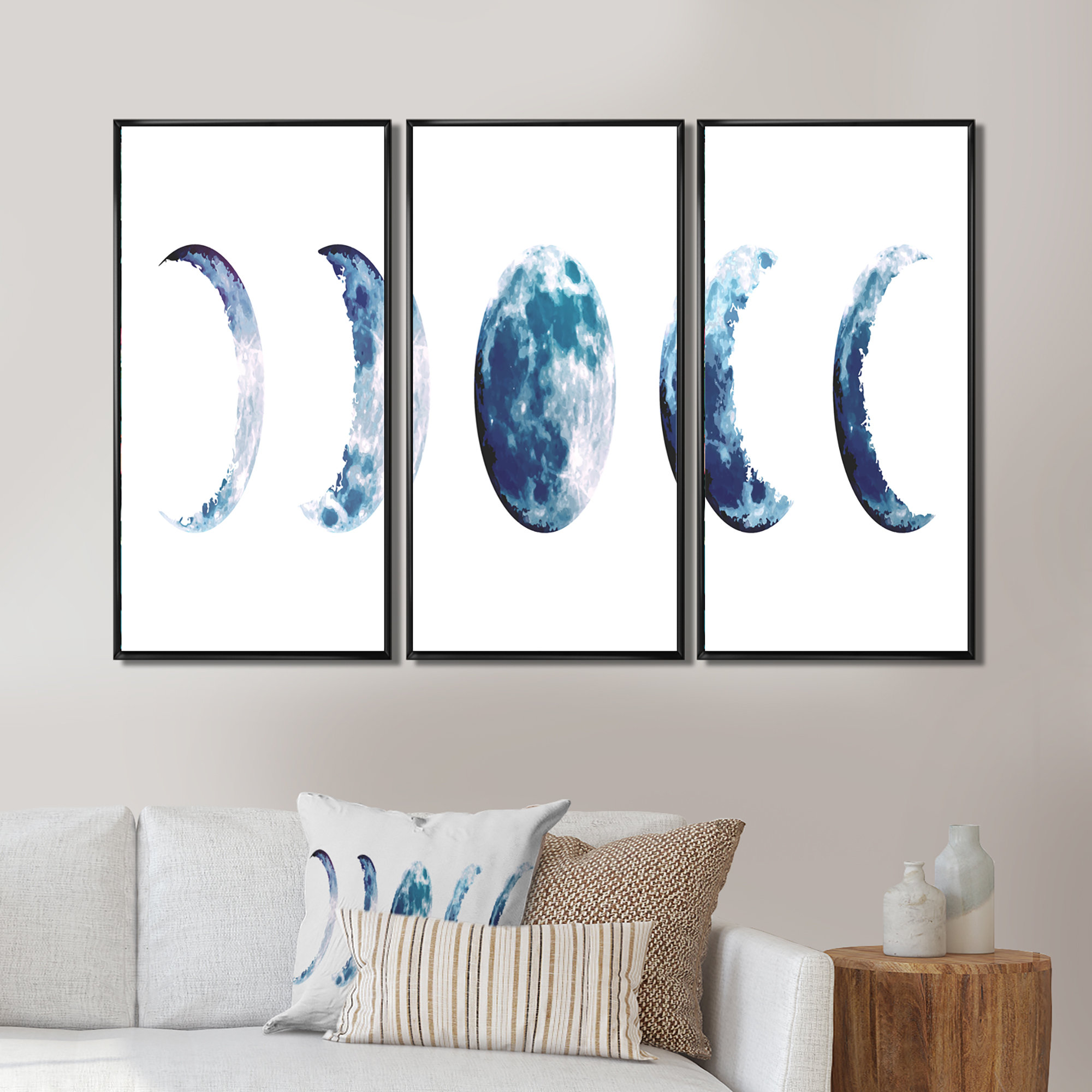 George Oliver Magic Blue Moon Phases - Bohemian & Eclectic Framed ...