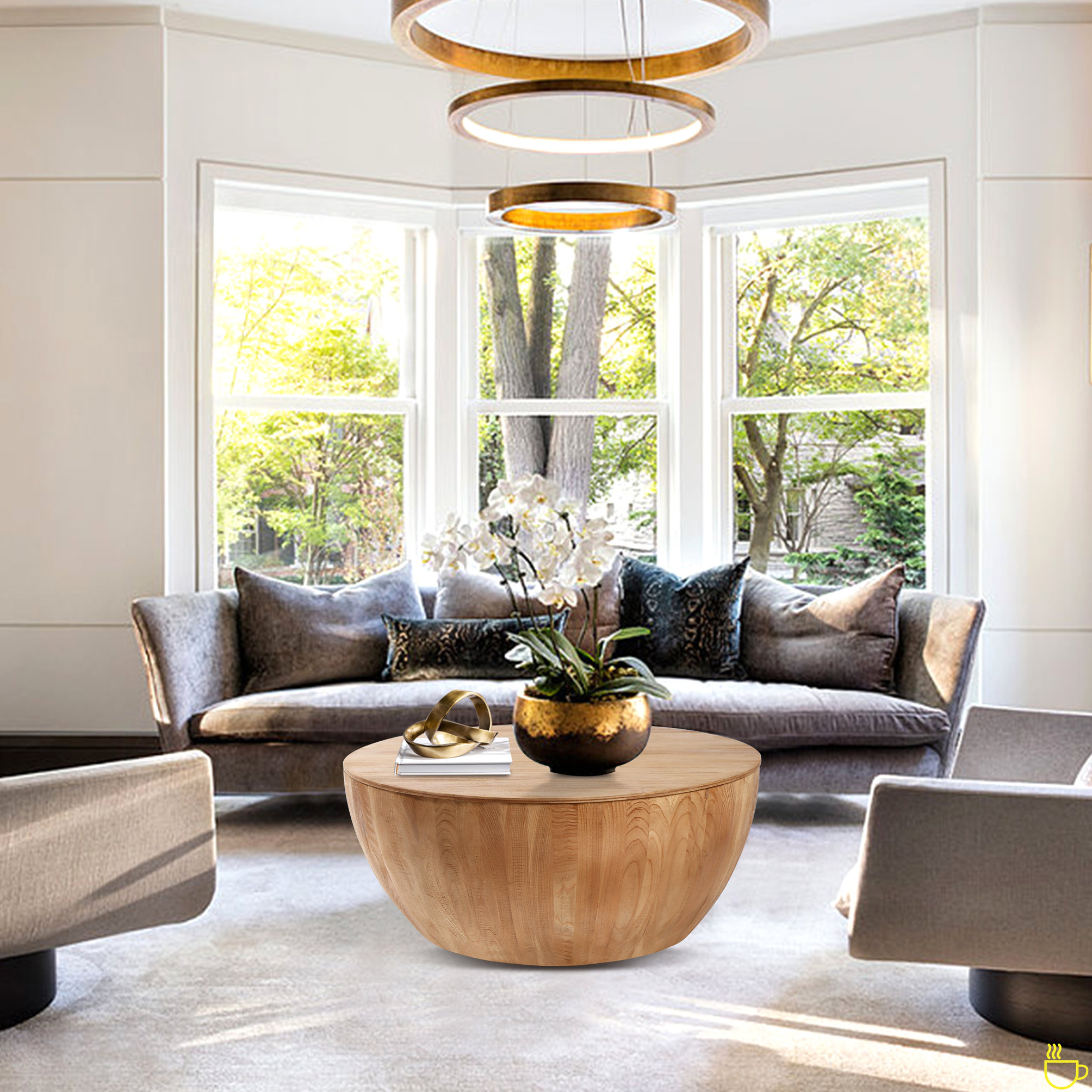 Foundry Select Bucket Shaped Coffee Table | Wayfair