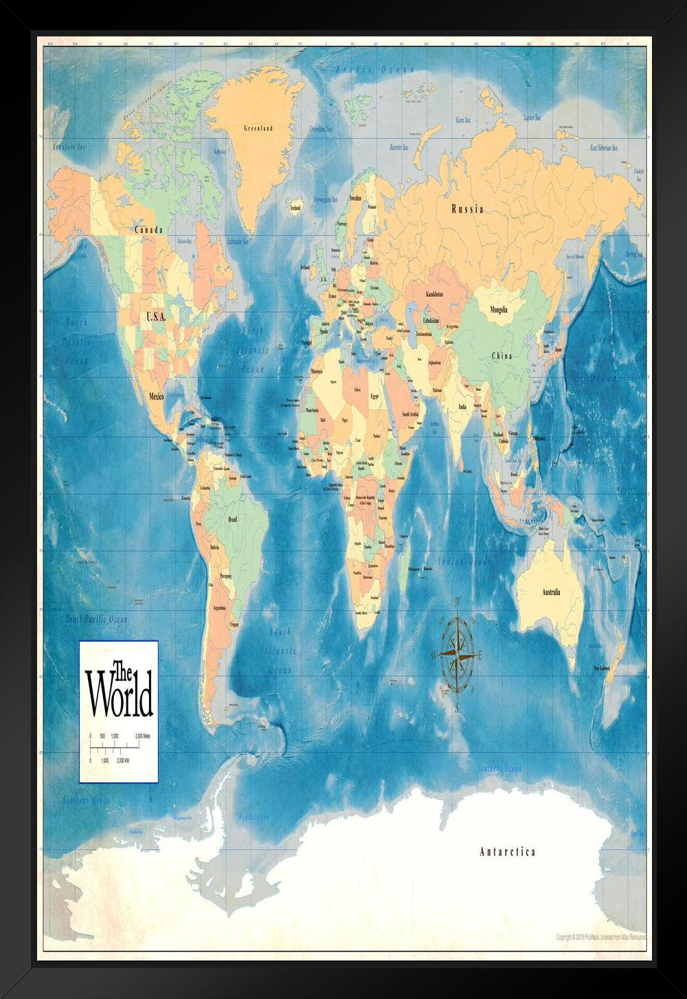 Longshore Tides " ProMaps Official 2021 World Map Classroom Reference ...