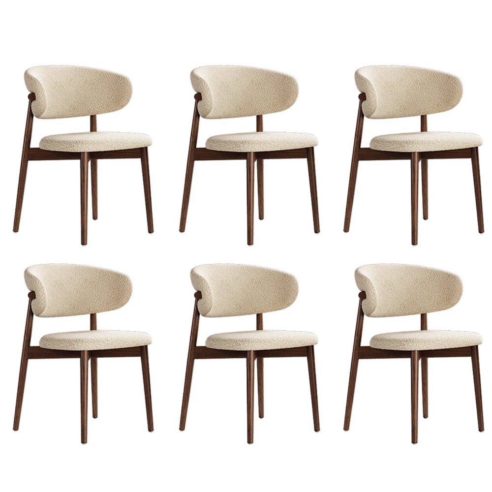 RESROS Simple Casual Lamb Wool Sponge Dining Chairs - Wayfair Canada