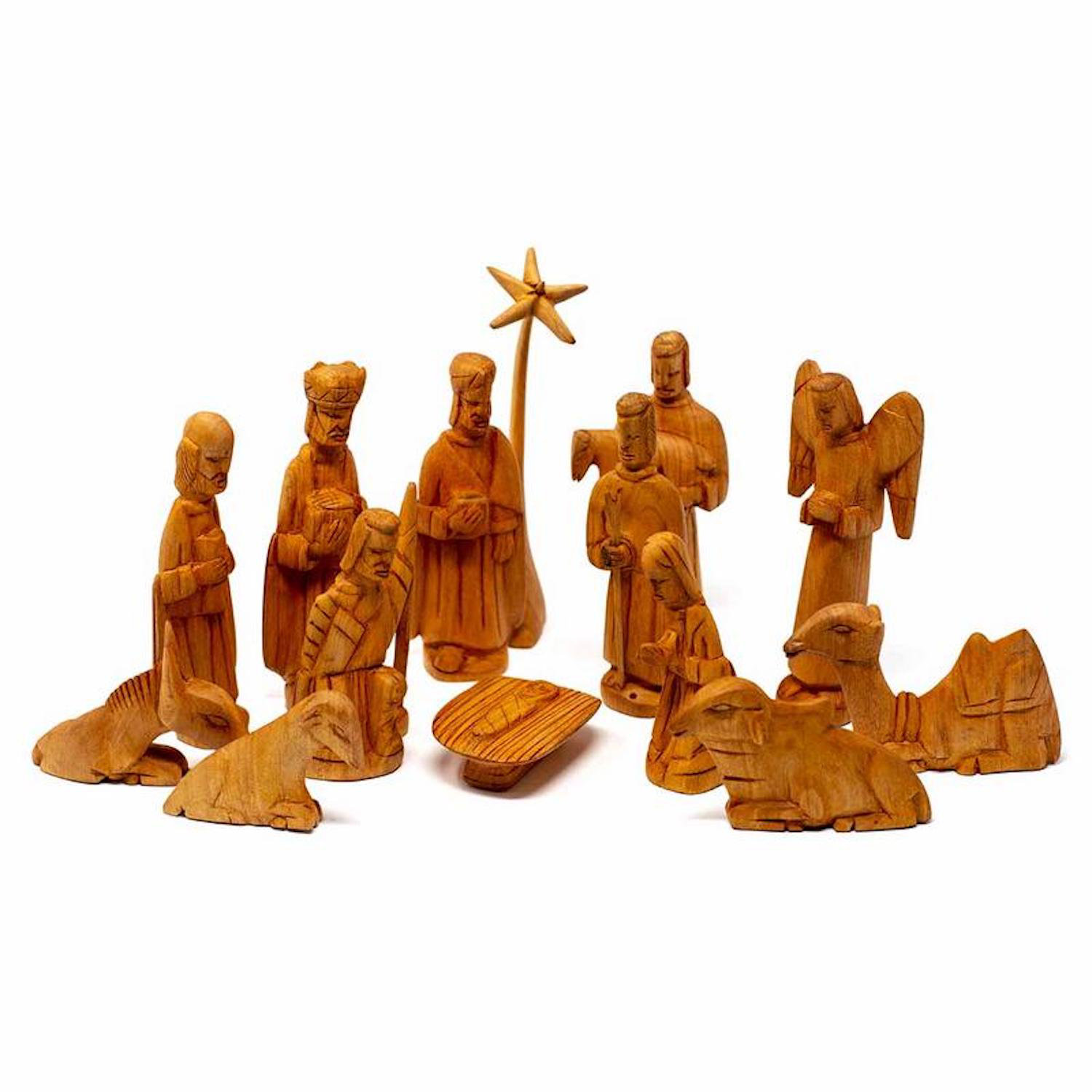 The Holiday Aisle® 14 Piece Hand-Carved Nativity Set - Wayfair Canada