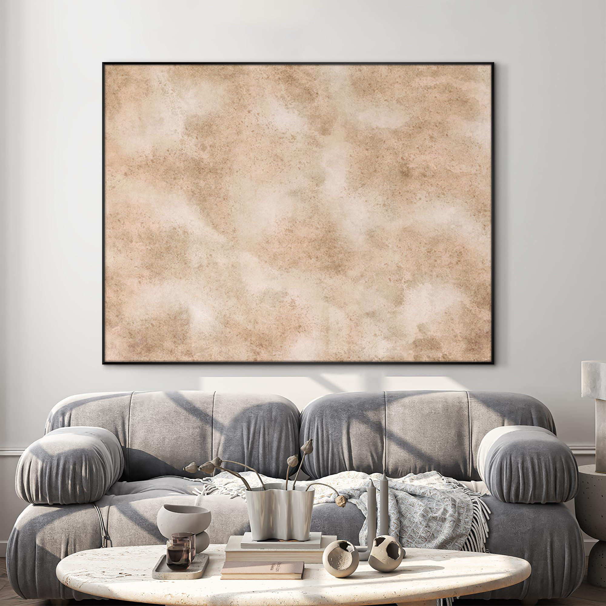 SIGNLEADER Abstract Minimalist Beige Neutral Illustrations Extra Large ...