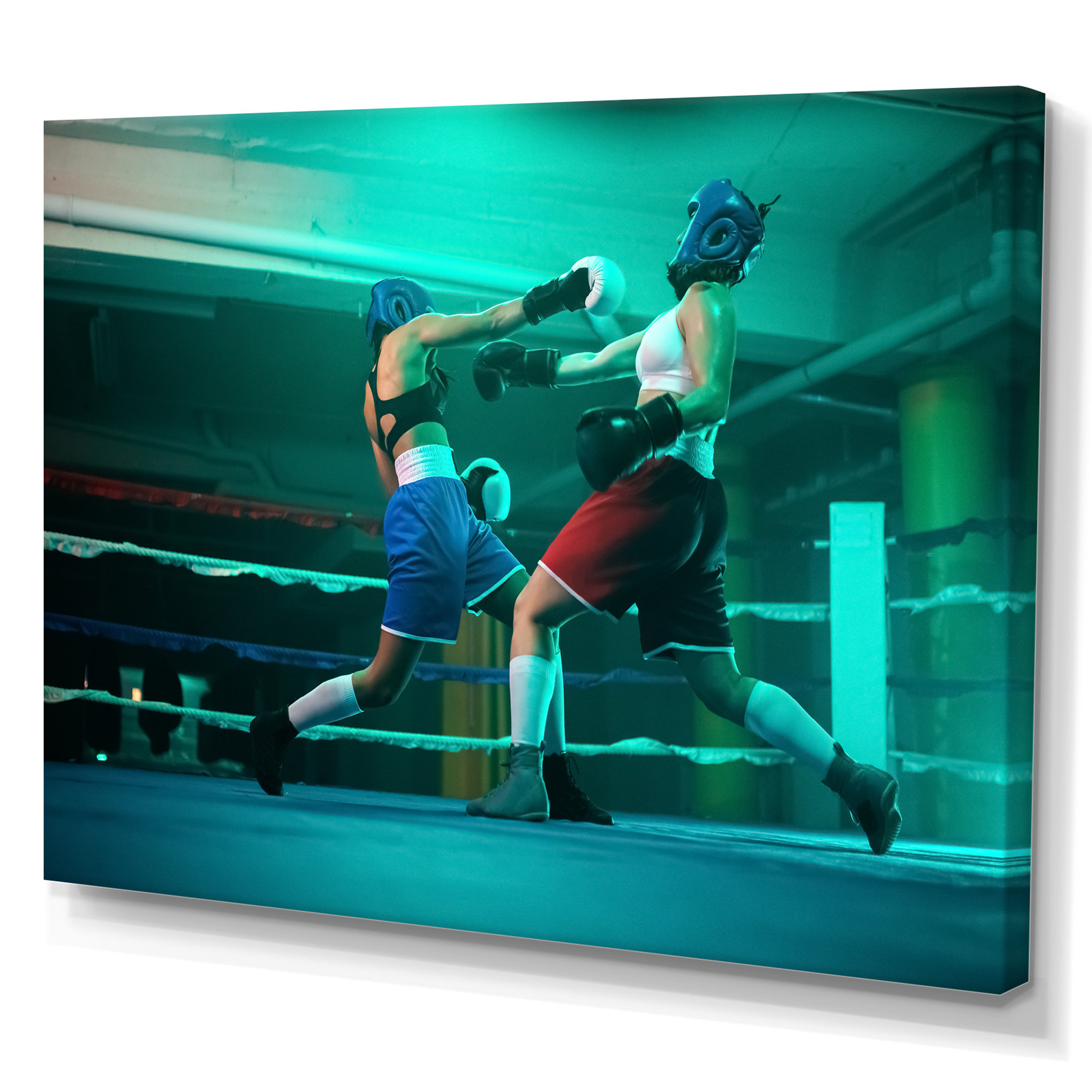 Ebern Designs Female Boxers Boxing In The Gym - Sport Boxing Canvas ...
