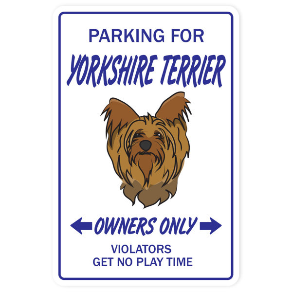 SignMission YORKSHIRE TERRIER Novelty Sticker Dog Pet Parking Toy Vet ...