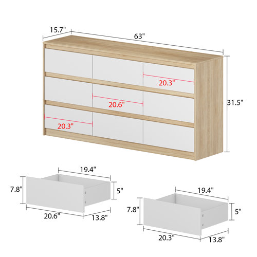 Latitude Run® Nine Drawers Dresser For Your Bedroom & Reviews | Wayfair