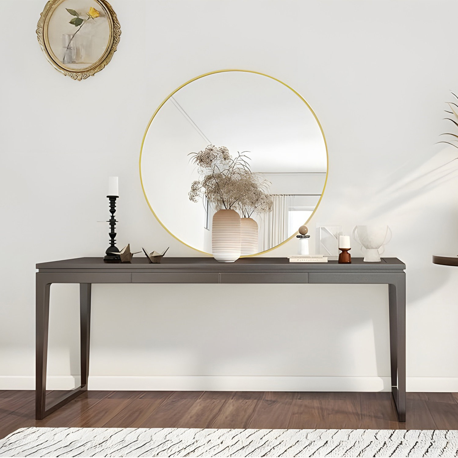 Mercer41 Premium Metal Frame Round Wall Mirror | Wayfair