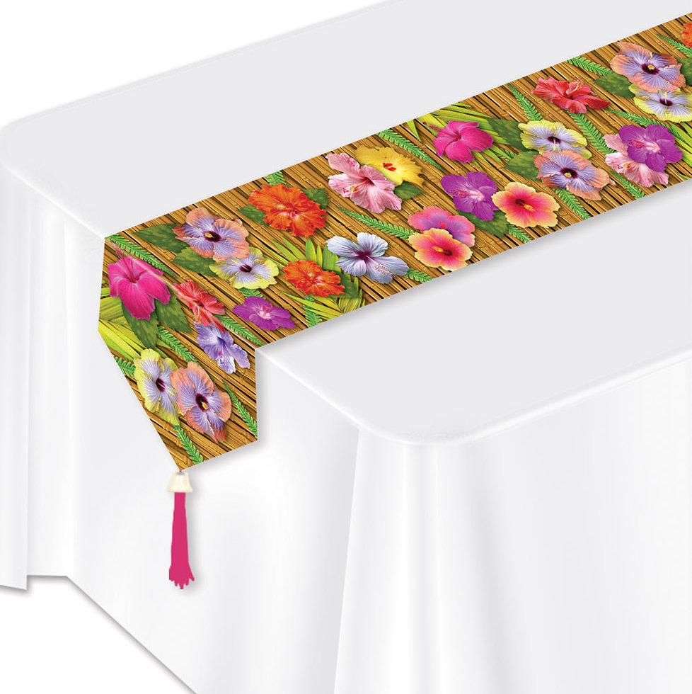 The Beistle Company Printed Luau Table Runner | Wayfair