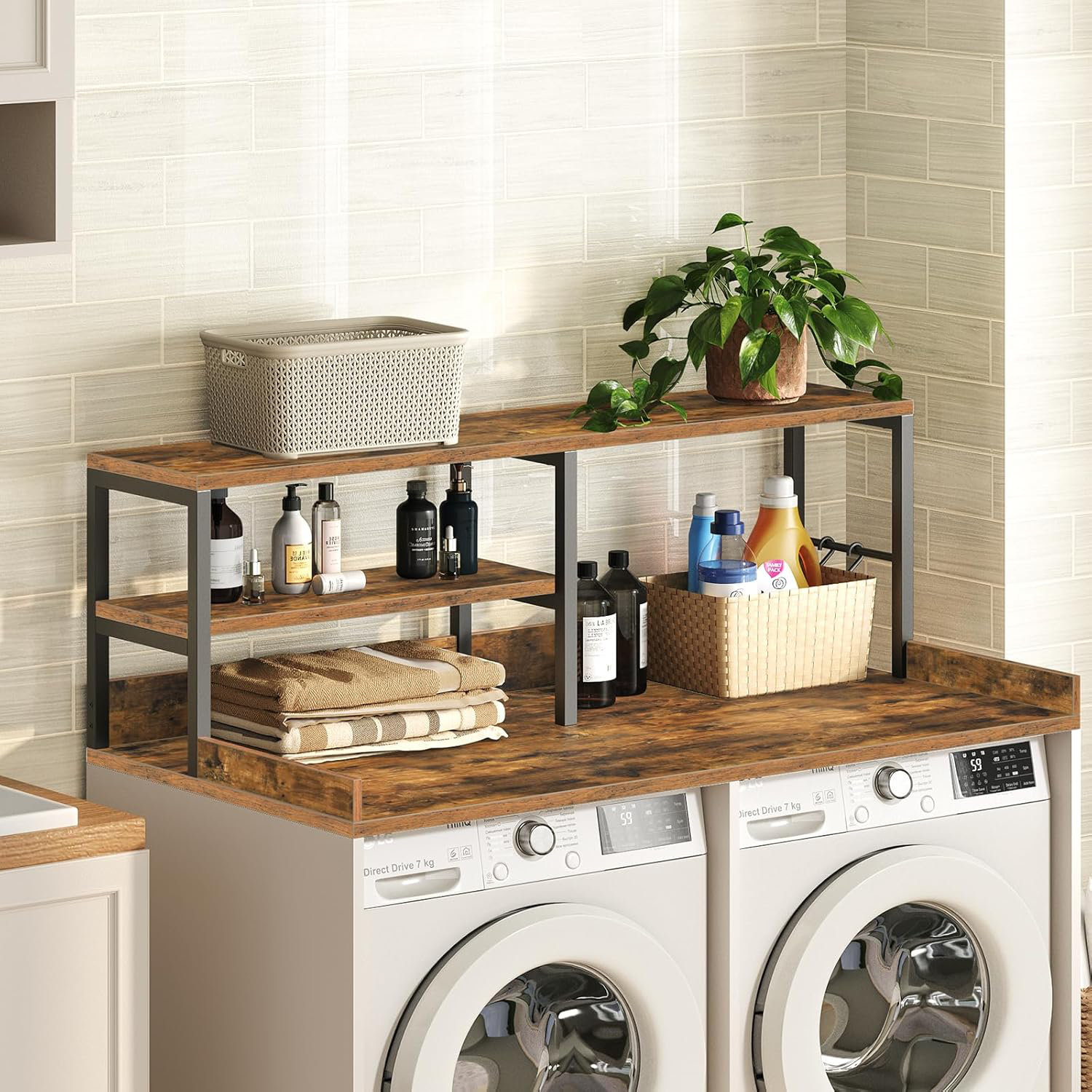 CHUANGWENYI Tall Laundry Countertop, Laundry Topper For Washer And ...