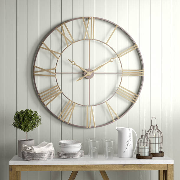 Gracie Oaks Metal Wall Clock & Reviews - Wayfair Canada