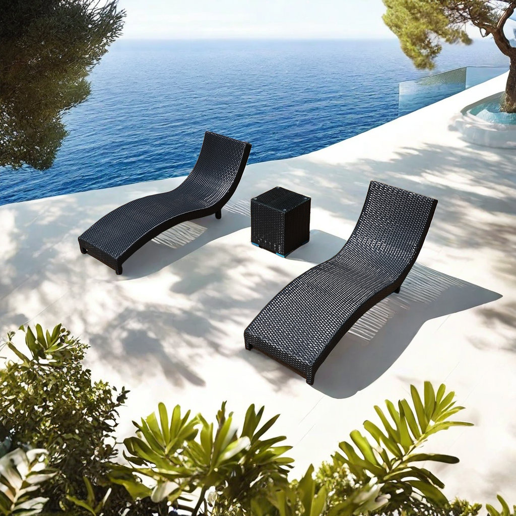 Elegant Home Furnishings.s Outdoor PE Wicker Lounge Chair With ...