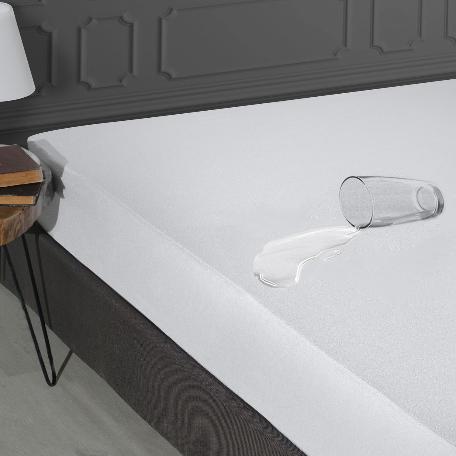 The Season Essentials Turkish Cotton, Fitted Mattress Protector ...