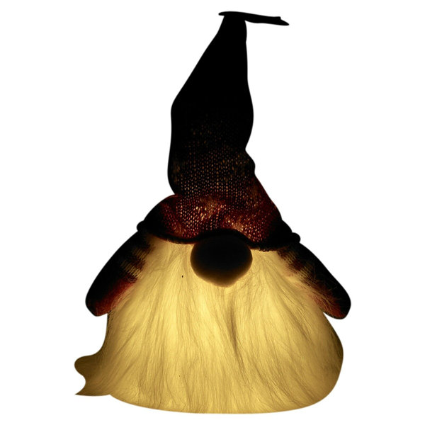 The Seasonal Aisle LED Light up Gnome Head with Hat Faceless Gonk Plush ...