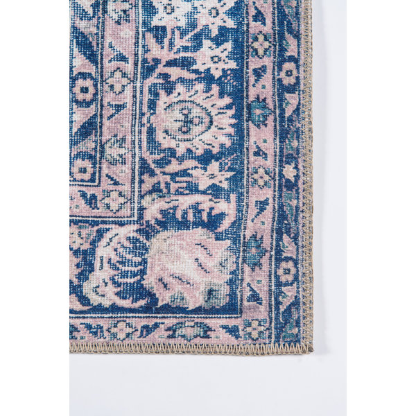 Charlton Home® Neptune Power Loom Pink/Blue Rug & Reviews | Wayfair