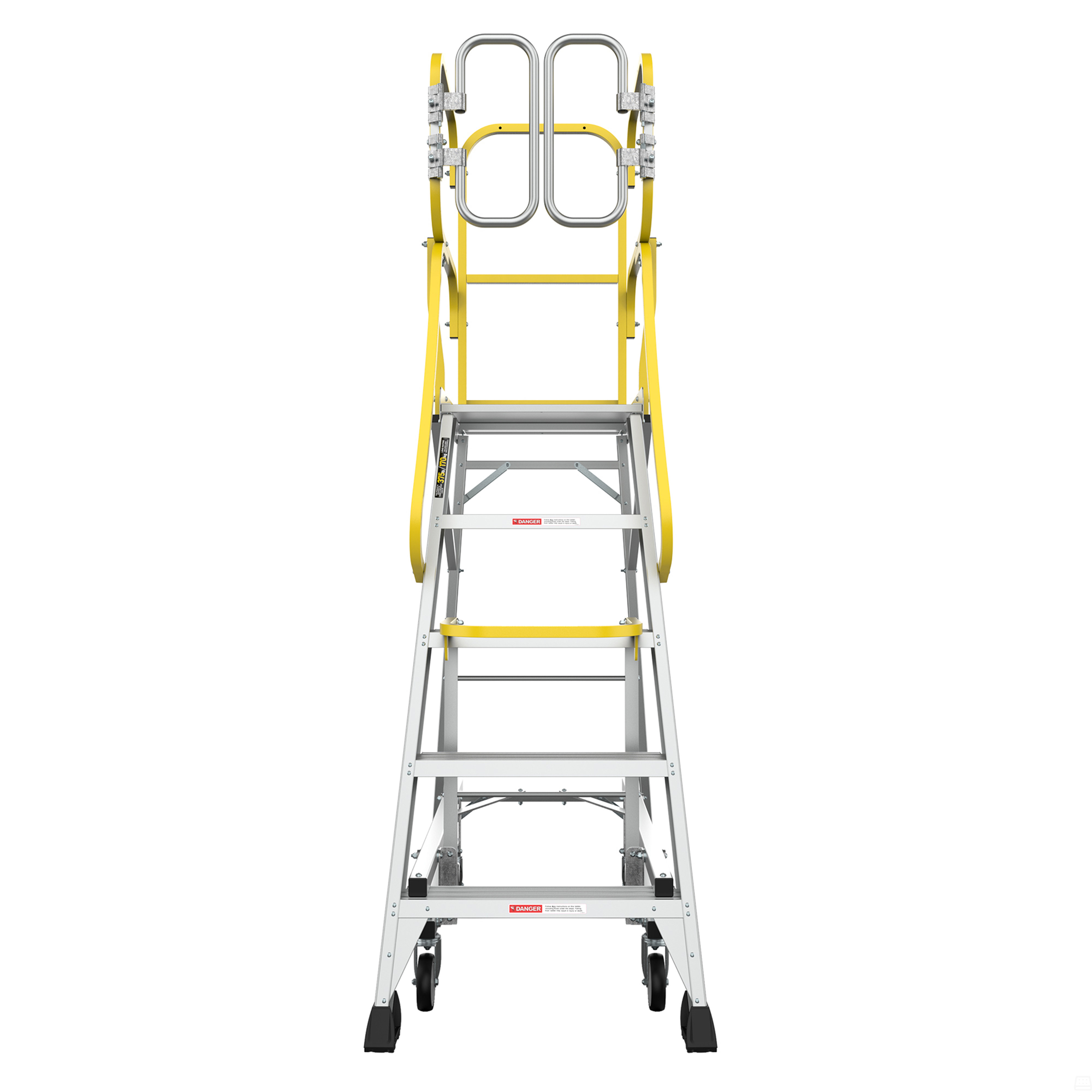 KAQCVIN 5 Step 375Lbs Aluminum Rolling Platform Ladder | Wayfair