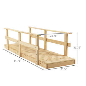 Outsunny Wooden Garden Bridge | Wayfair