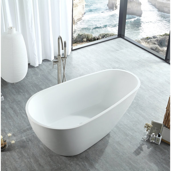 Eisen Home Poseidon x Freestanding Soaking Acrylic Bathtub & Reviews ...