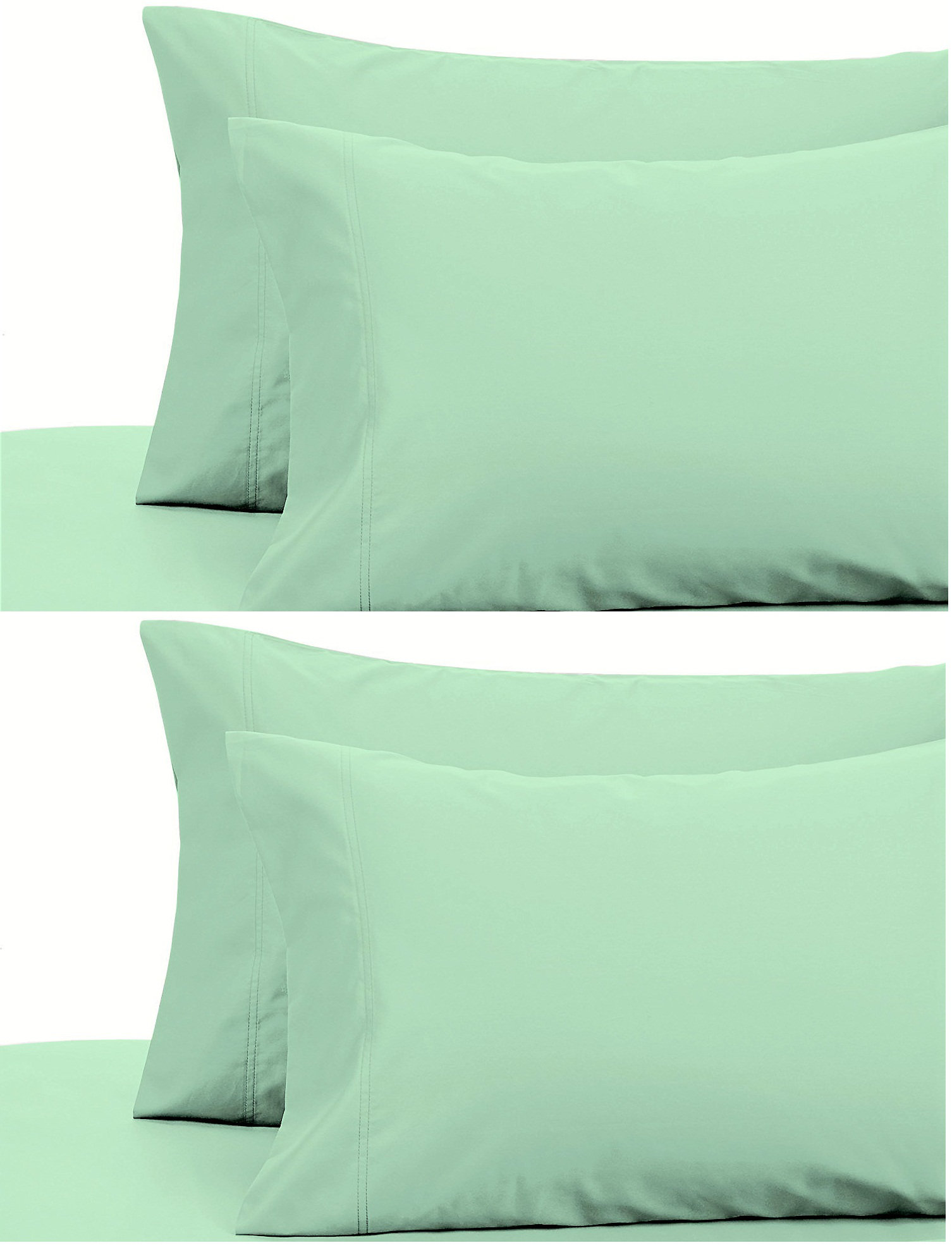 Just Linen Nahum 4 Piece 100% Cotton Guest Room Pillowcase Case Pack ...
