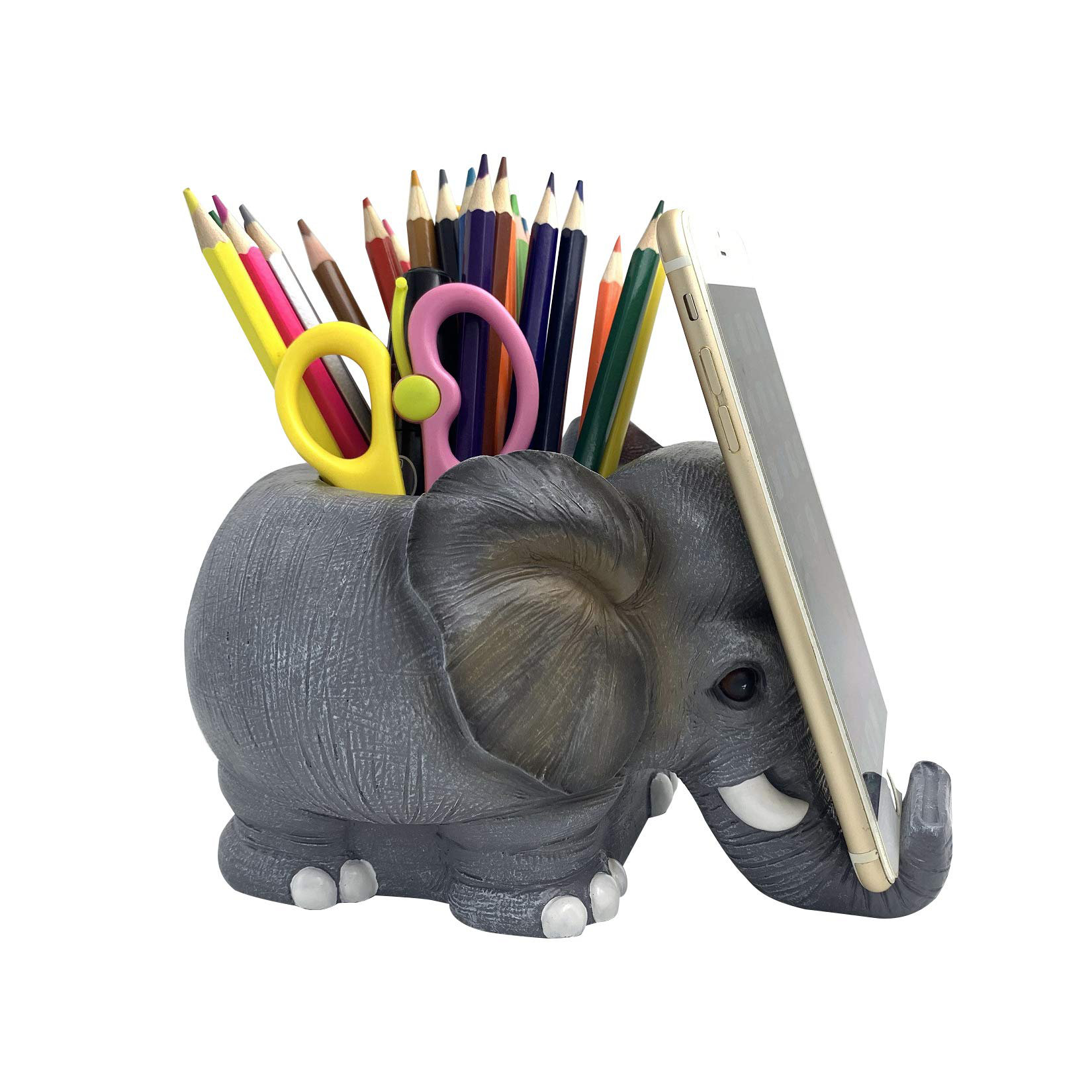 Bungalow Rose Large Capacity Elephant Table Pen Holder Pen Cup Holder ...