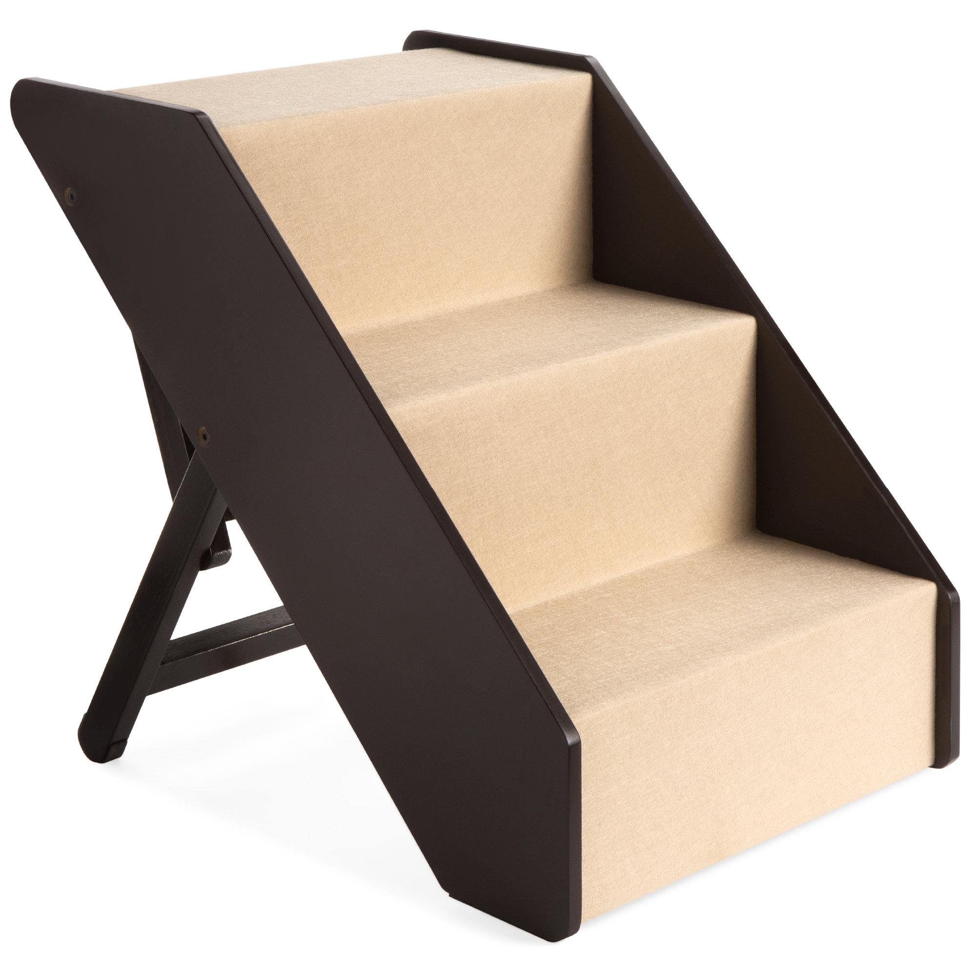 Tucker Murphy Pet™ Foldable Adjustable, Non-Slip Wide Wooden Carpeted ...