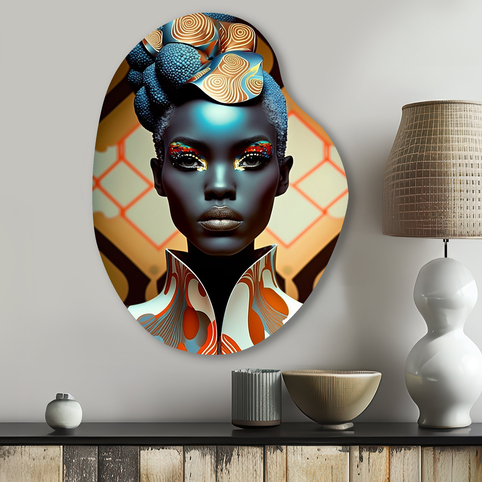 Design Art Avant-Garde Elegant African Woman IV - African American Pear ...