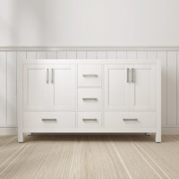 Wyndham Collection Avery 59" Double Bathroom Vanity Base Only & Reviews ...